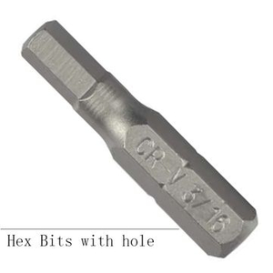 25mm Single End Screwdriver Hex Bits with Hole - Buy 25mm Single End ...